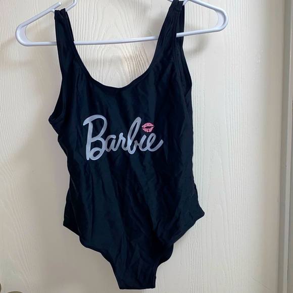 Tops | Barbie Leotard Black Halloween Costume Low Back Bodysuit Medium ...
